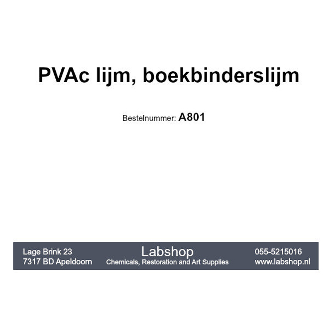 PVAc lijm boekbinderslijm - Labshop